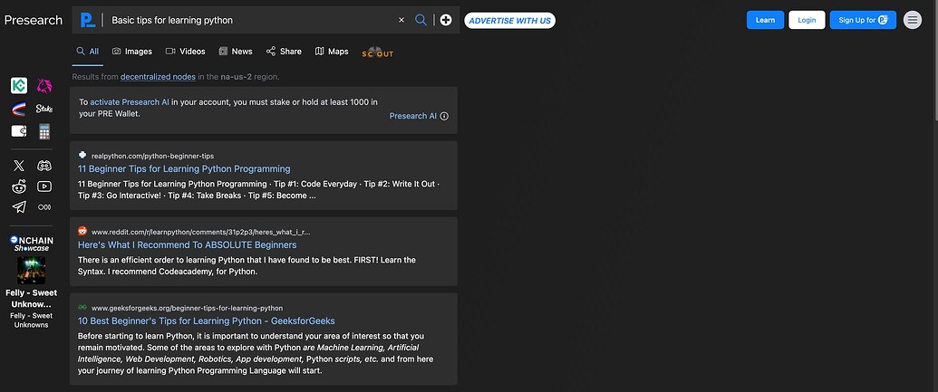 Presearch.com, Decentralized Search Engine - Project Showcase - Privacy ...