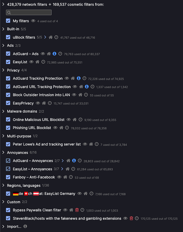 Those of you using uBlock Origin, what does your setup look like? - General - Privacy Guides ...