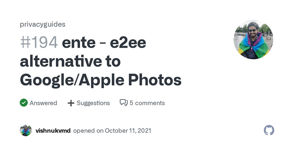 Ente (Photo Management) - Tool Suggestions - Privacy Guides Community Ente (Photo Management) - Tool Suggestions - Privacy Guides Community